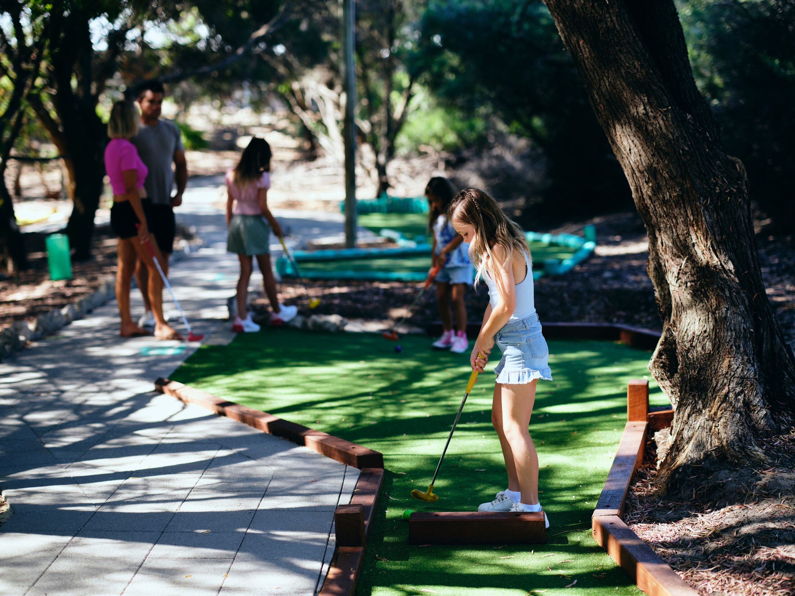 Sunset Minigolf at The Family Fun Park